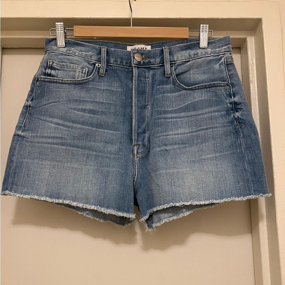 Frame Denim | Shorts | Frame Le Original Raw Edge Denim Shorts In ...